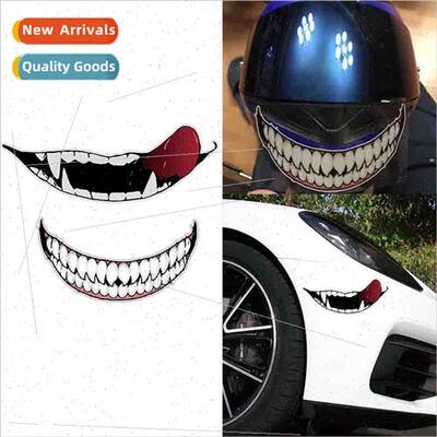 Motorcycle helmet stickers Evil teeth car stickers dark pers