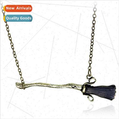 Jewelry Necklace Deathly Hallows Magic Broom Necklace Person