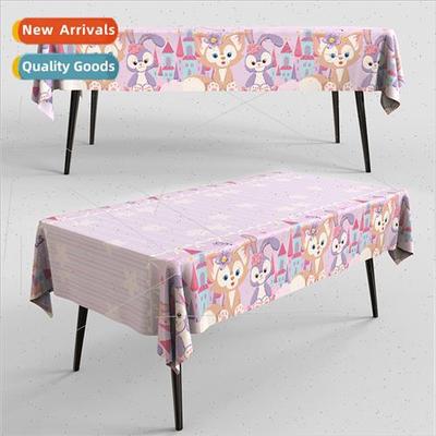 Cartoon disposable tablecloths camping birthday party suppli