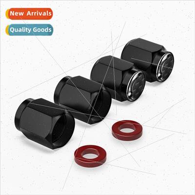 Carbon fiber pattern metal valve core cap car tire valve cap