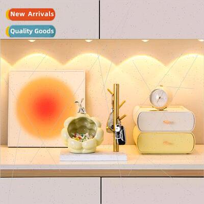 Modern Ceramic Rabb Ornament Entryway Key Candy Storage Deco