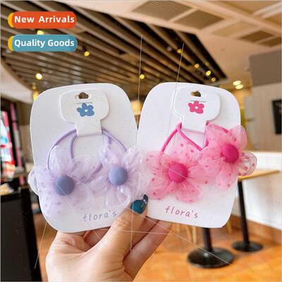 New Korean cute polka dots mesh buttons flower fairy fairy c