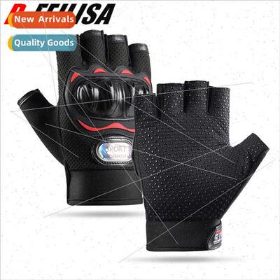 Cycling fness half finger gloves men outdoor sports breathab