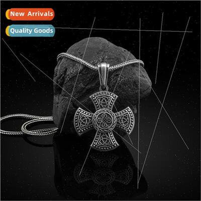 Celtic Cross Small Triangle Pendant Men Vintage Stainless St
