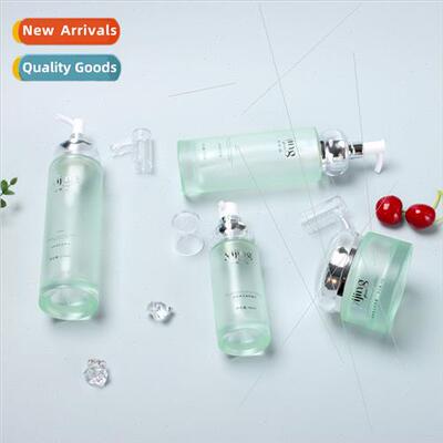 New straight round skincare glass bottle set multi-specifica