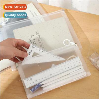 Transparent zipper file A4 school supplies waterproof statio