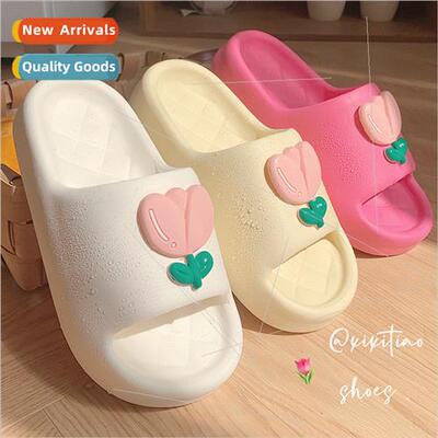 Sweet lovely tulip word cool slippers summer ladies home wea