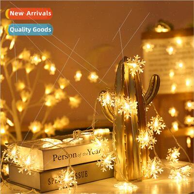 Led snowflake lights string full stars Christmas snowflake o