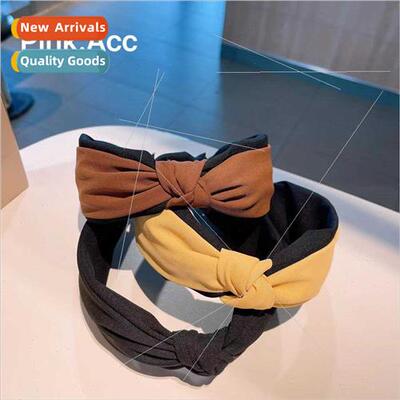 ~ Korea twisted Western-colorful wide  hairpin to go out to