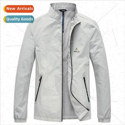 Spring Autumn middle-aged men sunscreen jacket thin air-cond