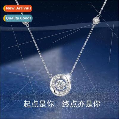 Spirual Zirconia Necklace Women ins Hundreds Three  Heartbea