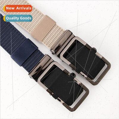 Men Nylon Belt Outdoor Casual Tactical Belt Toothless Alloy