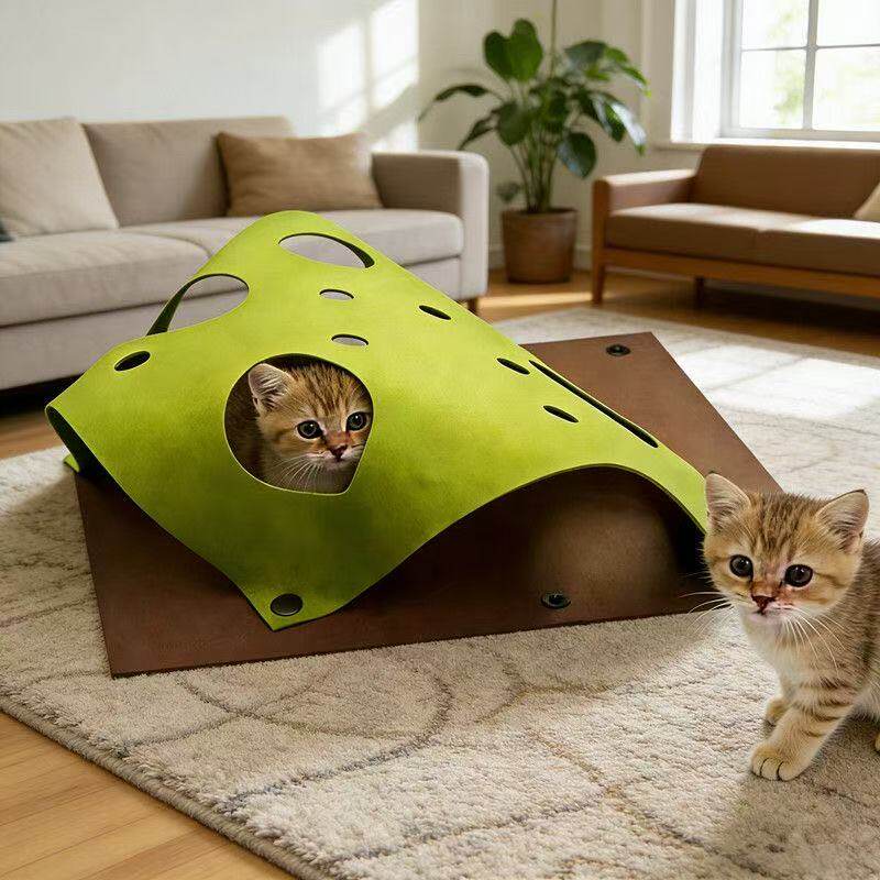 猫咪钻钻乐玩具加厚毛毡猫抓板宠物游戏毯躲避屋钻洞猫窝逗猫
