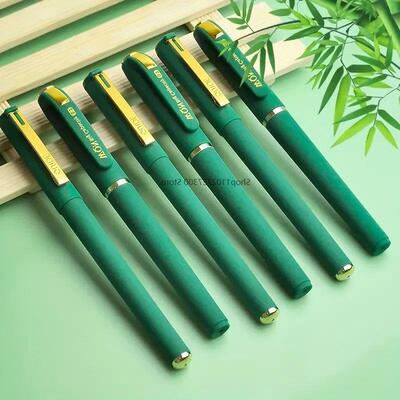 1pc/3pcs Green Ink Gel Pen, 1.0mm,for Writing, Large Capacit