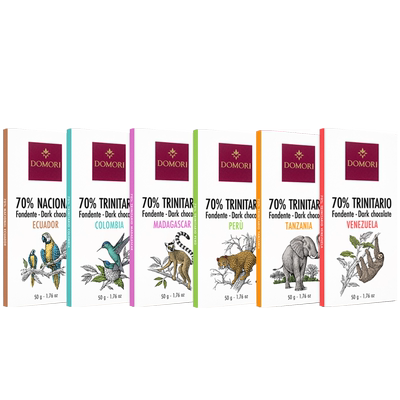 Domori 70%单源产地黑巧克力50g大块意大利进口圣诞节生日送礼
