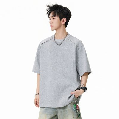 吾一白awhite美式复古圆领T恤