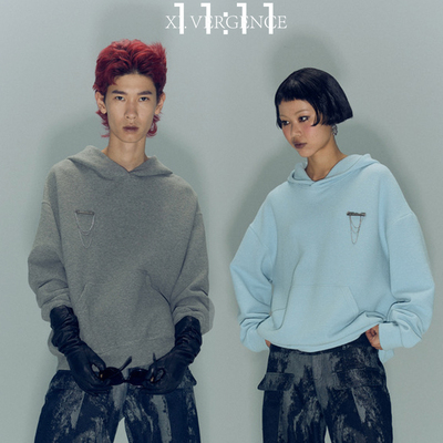 XI.VERGENCE无性别系列肌理面料oversize卫衣男女皆可穿