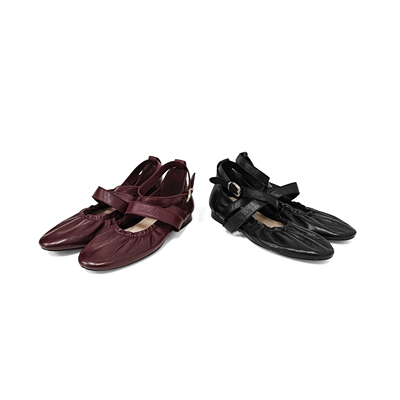 交叉绑带2025年春季新款小单鞋女水洗马皮新款浅口平底鞋