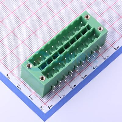 插拔式接线端子 KF2EDGKRHM-5.08-2*9P 弯插,P=5.08mm 板端/插座-