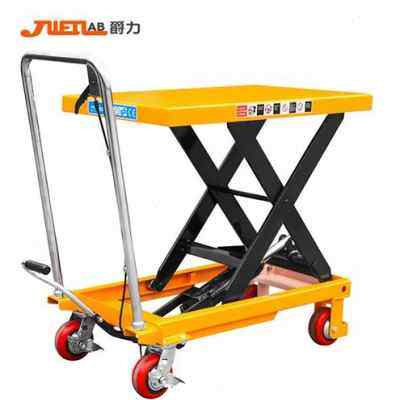 新款爵力手动液压升降平台升降机移动式模具物流台手推车平板车叉_虎窝淘