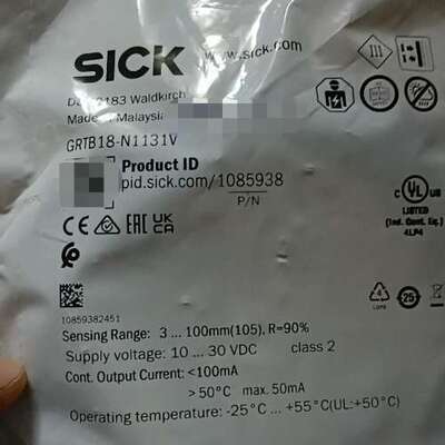 (议价）SICK西克光电传感器GRTB18-N1131V，马来西亚制