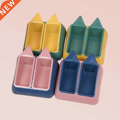 Pet Dog Double Feeding Food Bowls Anti Choking Pet Puppy