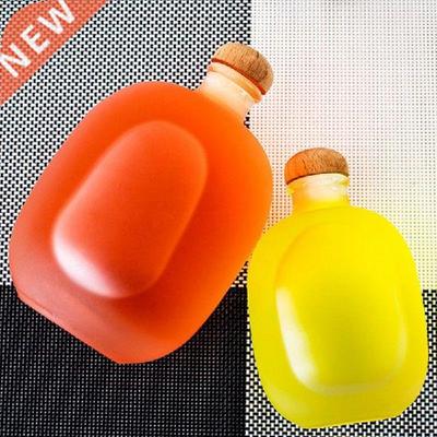 500ml Frosted Fruit Wine Bottle Green Plum Hip Flask Sake