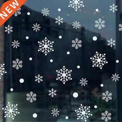 38 pcs / lot electrostatic glass window snowflakes stickers,