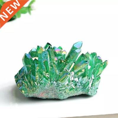 100% Natural Quartz Cluster Electroplated Column Raw