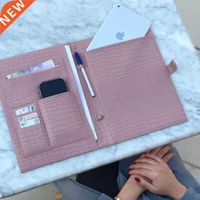 Fashion Business Briefcase Embrossed Ostrich Pattern File Fo