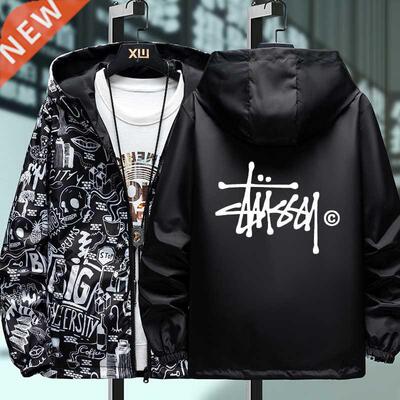 Men Reversible Loose Fit Jacket Coat Fashion Lightweight Win