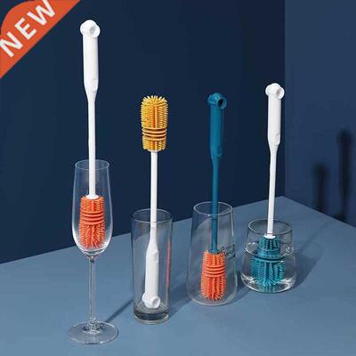 Silicone Milk Bottle Brush Long Handle Cup Brush Handheld