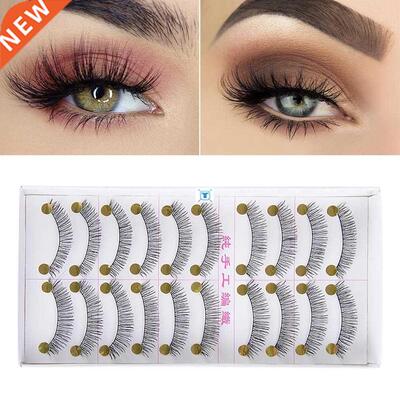 10 Pairs 3D Fake Eyelashes Flase Eyelashes Handmade Reusable