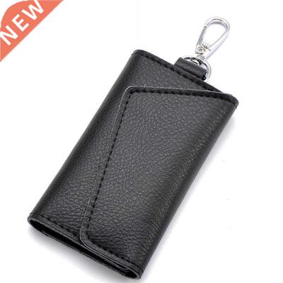 Genuine Leather Keychain Men Women Key Holder Organizer Pouc
