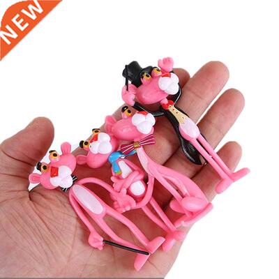 4pcs/lot Action & Toy Figures Pink Panther Cute Doll Mic