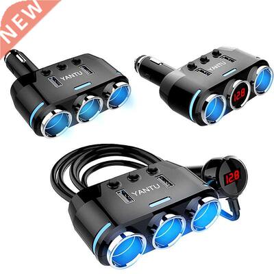 12V-24V Car Cigarette Lighter Socket Splitter Plug LED USB C