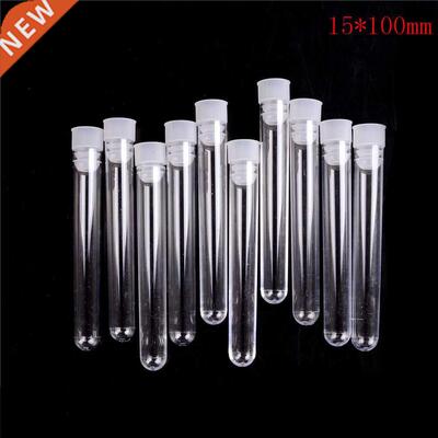 10pcs/lot 15*100mm Transparent Laboratory Test Tubes With Li