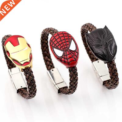Marve Superhero Avengers Bracelet Black Panther Iron Man Cap