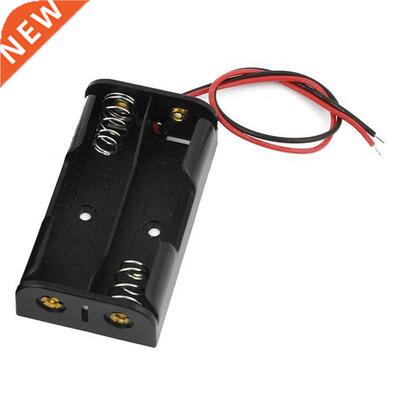 2 pieces Spring Clip made of Black 2 x 1.5V AA Battery Holde