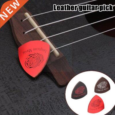 3.5cm Leather Guitar Pick Ukulele Bass Plectrum Colorful