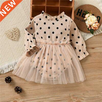 Citgeett Spring Infant Baby Girls Clothes Long Sleeves Polka