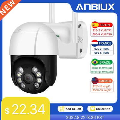 5MP PTZ Wifi Camera Outdoor HD 1080P 4X Zoom Ai Human Detect