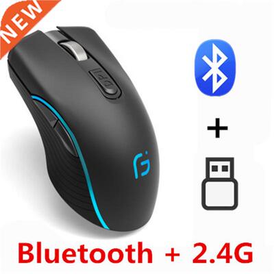 Wireless Mouse LED 2400 DPI Dual Mode 2 In 1 Cordless Blueto