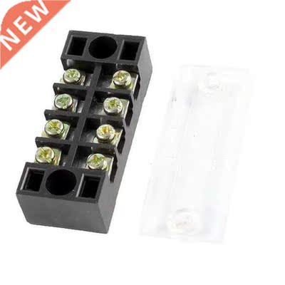3 Pcs 600V 15A 4 Positions Dual Rows Covered Barrier Screw T