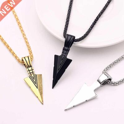 2022 Men's Fashion Jewelry Black Gold Silver color Arrow Hea