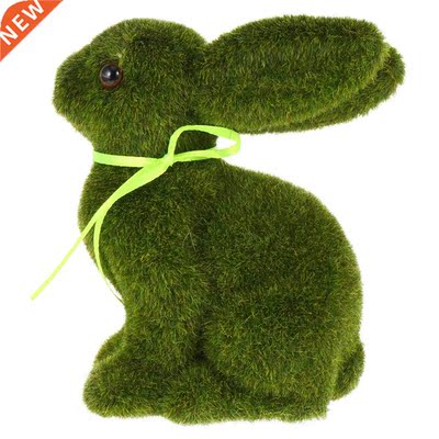 Adorable Easter Flocked Rabbit Decorative Party Decor Rabbit