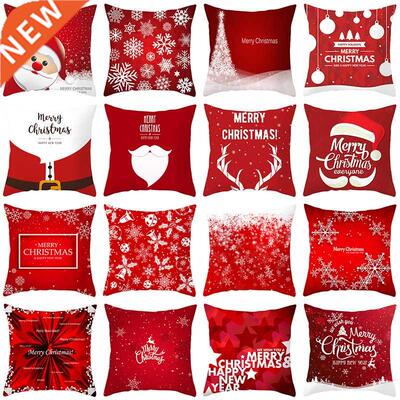 New Red Christmas Pillows Case Snowflakes es Print Pillow Cu
