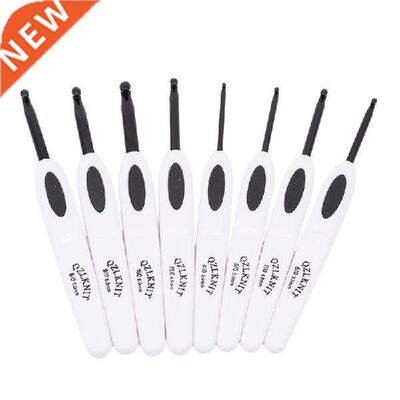 8PCS Sweater Needle Plastc Handle Black And Whte Wth