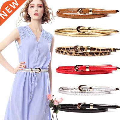 Designer Women's Belt Metal Buckle Thin Female Belt Leopard