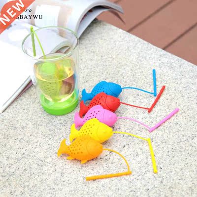 LINSBAYWU Silicone Cute Fish Fishing Shaped Tea Leaf Herbal